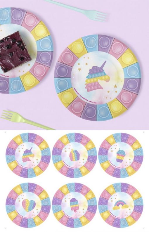 PLATO POP IT X10 – Cotillón Sorpresa