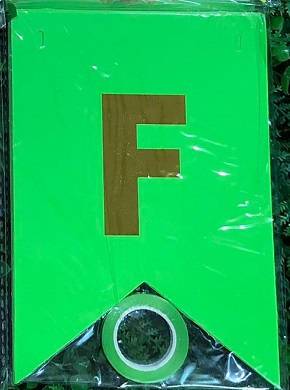 BANDERIN FELIZ CUMPLE FLUO VERDE – Cotillón Sorpresa